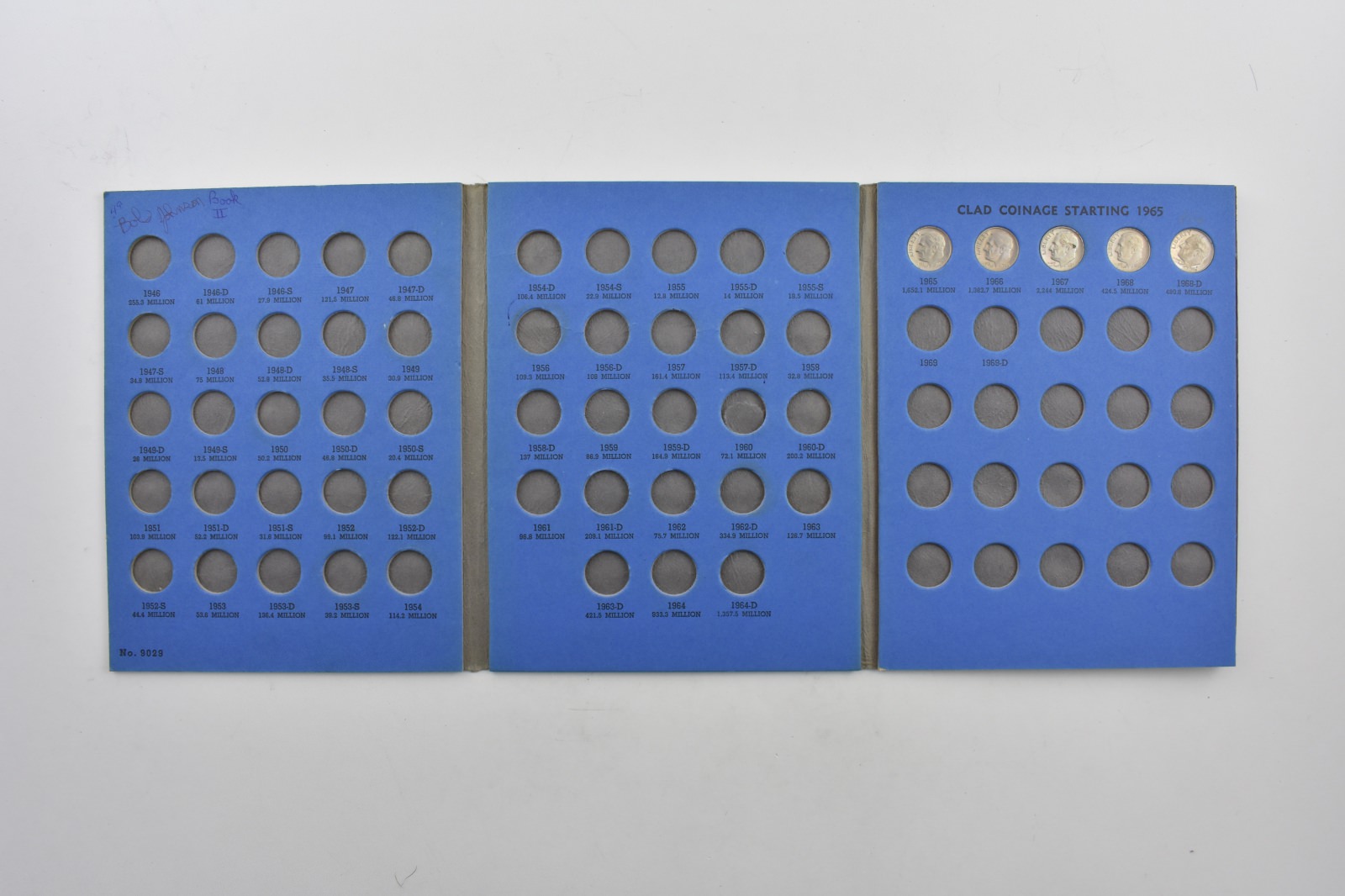 1965-1968 Roosevelt Dime Collection Album Set | Property Room
