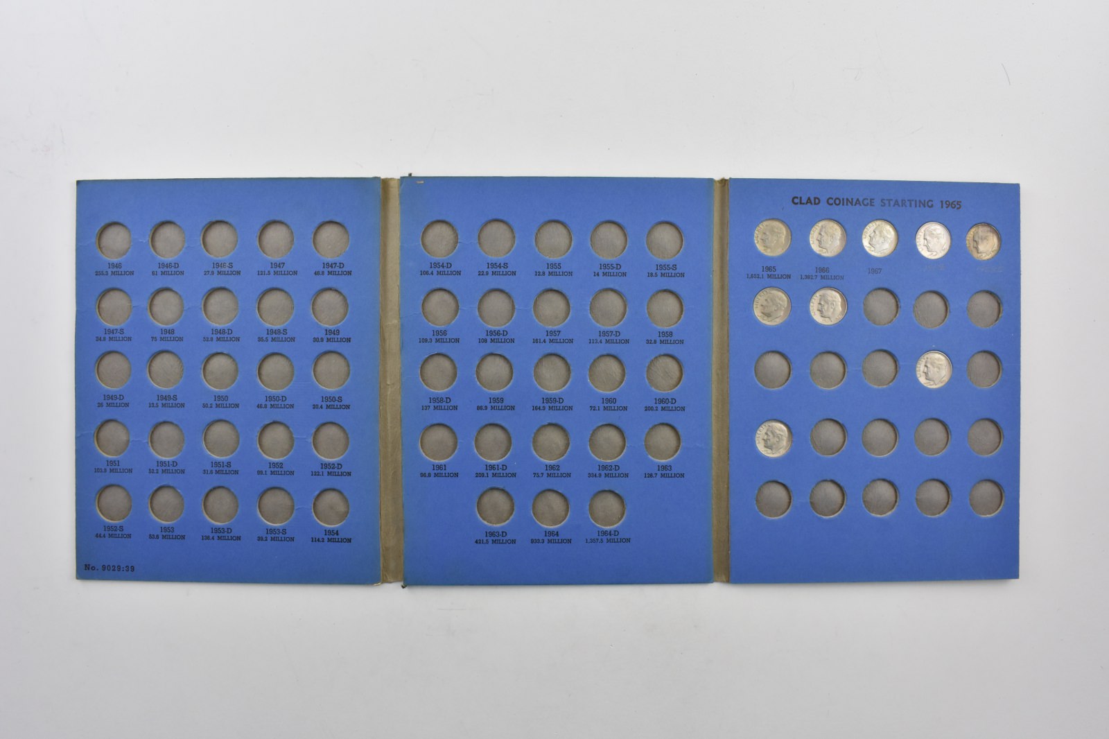 1965-1973 Roosevelt Dime Collection Album Set | Property Room