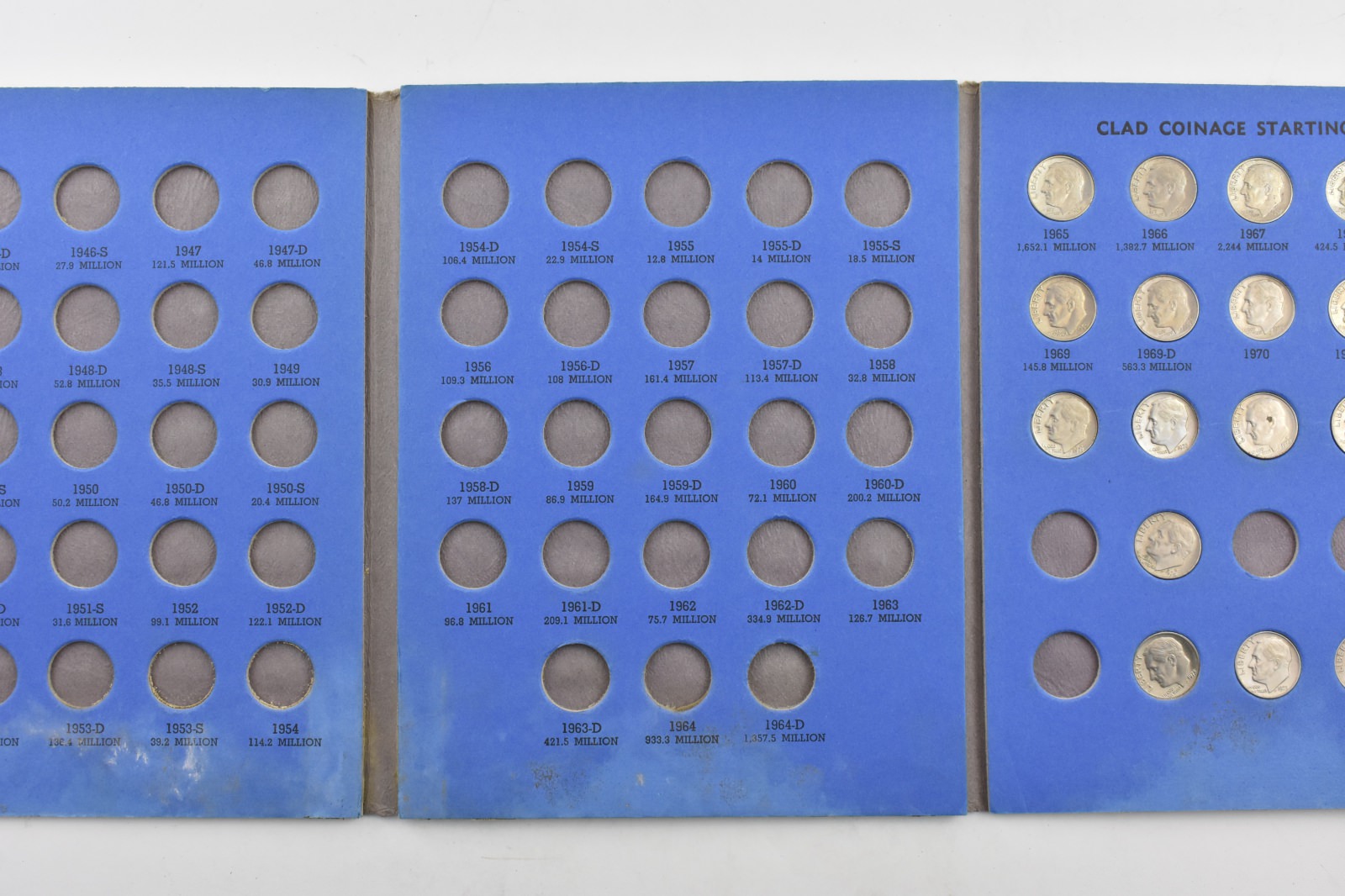 1965-1973 Roosevelt Dime Collection Album Set | Property Room