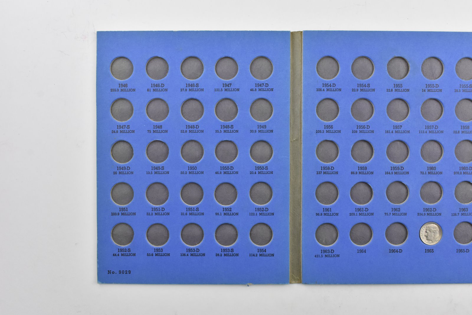 1965-1974 Roosevelt Dime Collection Album Set | Property Room