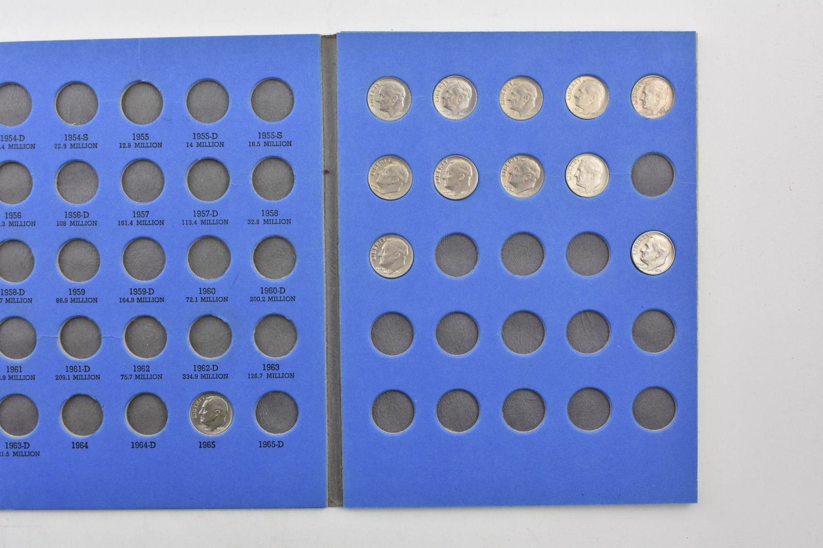 1965-1975 Roosevelt Dime Collection Album Set | Property Room
