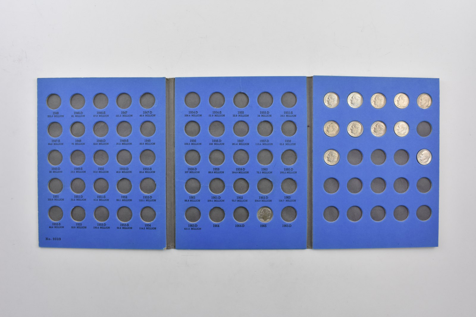 1965-1975 Roosevelt Dime Collection Album Set | Property Room