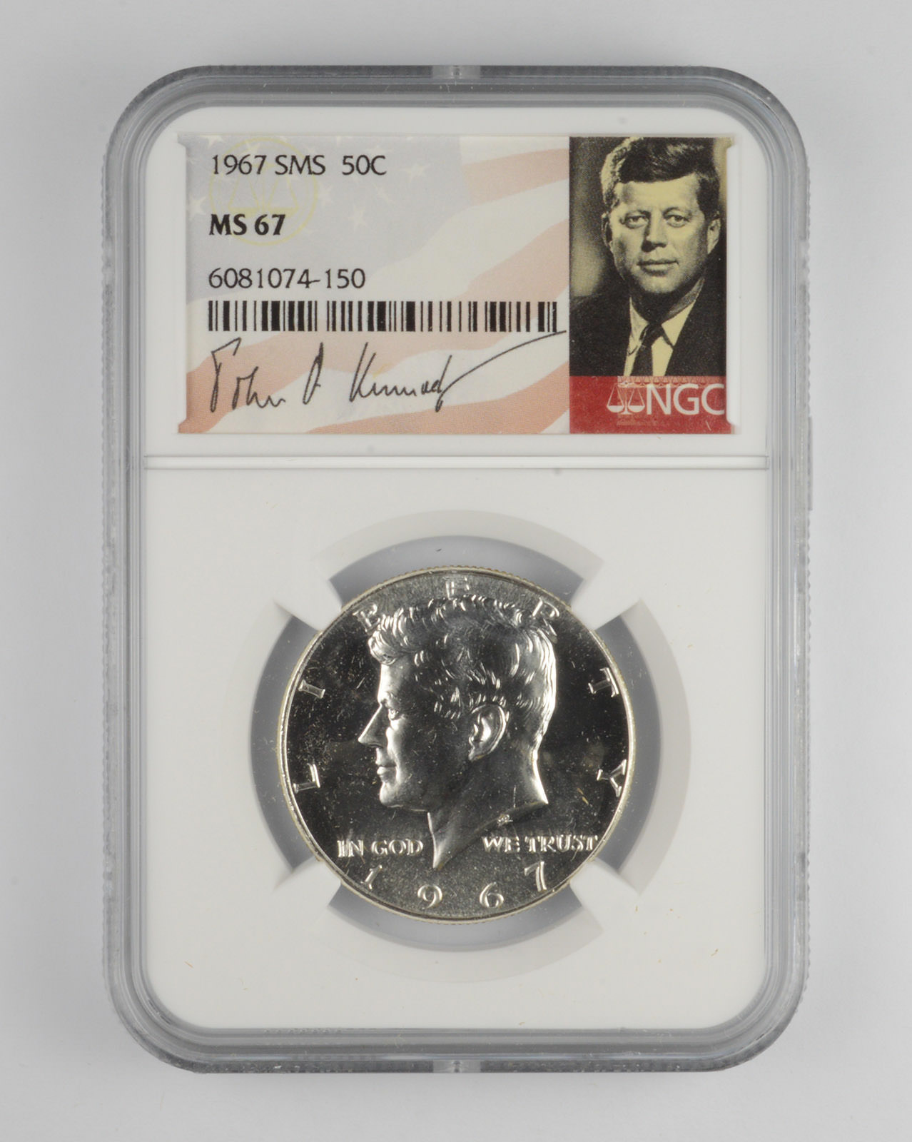 1967 MS67 SMS Special Mint Set Kennedy Half Dollar NGC Graded ...