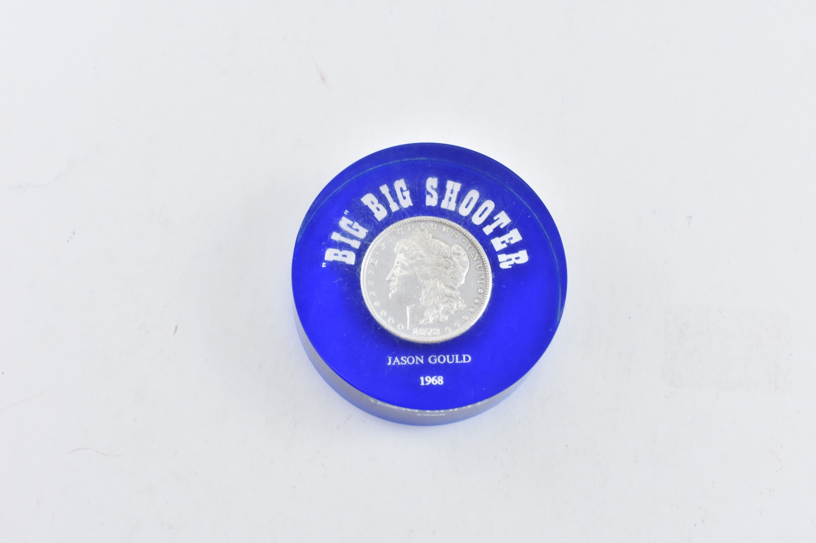 Morgan Silver Dollar In Resin - Jason Gould Coin Collection - Great ...