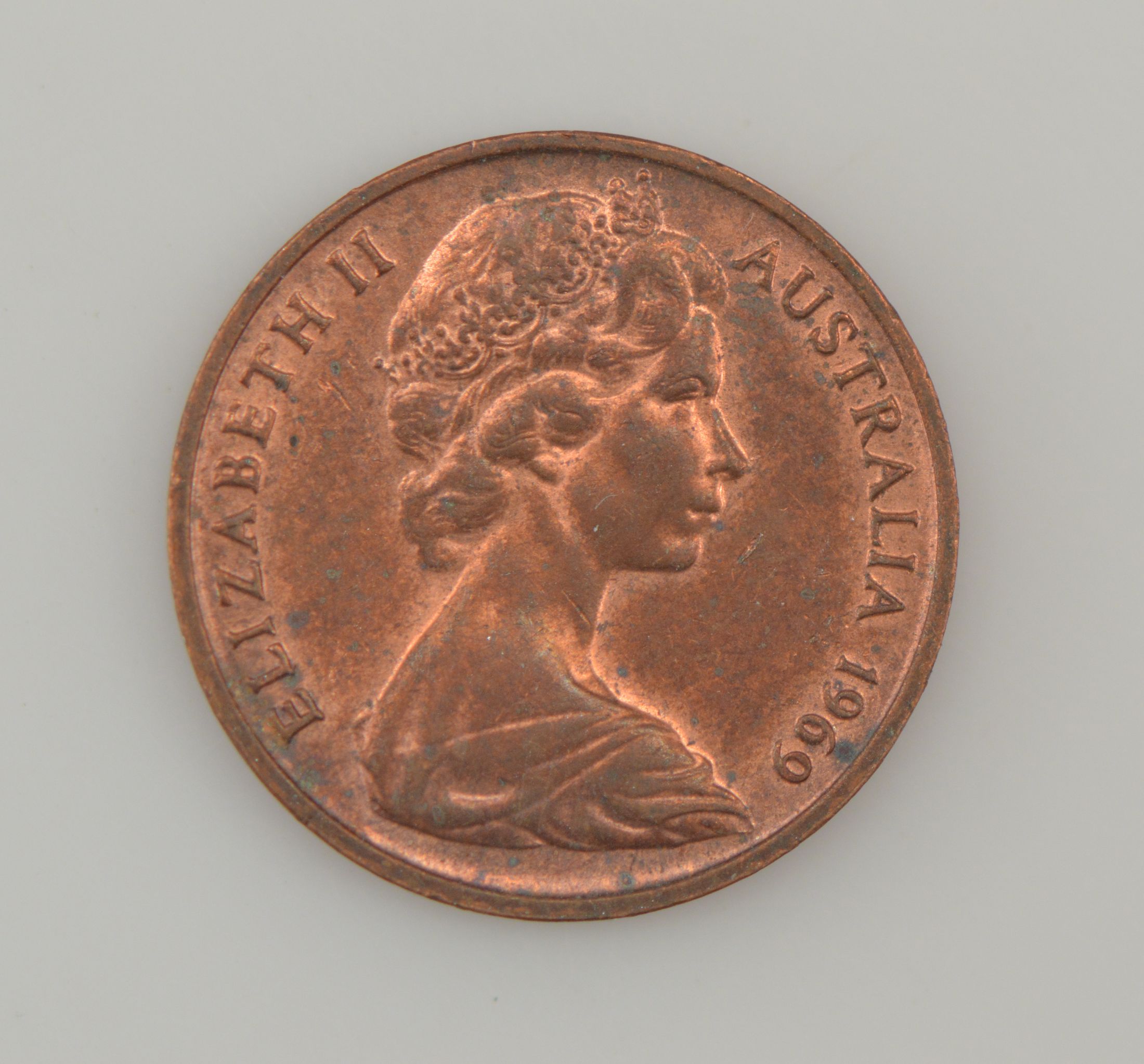 1969 Australia 1 Cent Queen Elizabeth II | Property Room