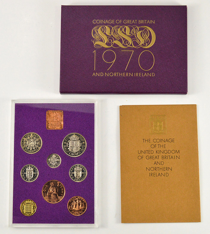 1970 Coinage Of Great Britain And Northern Ireland 8 Coin Proof Set | Property Room