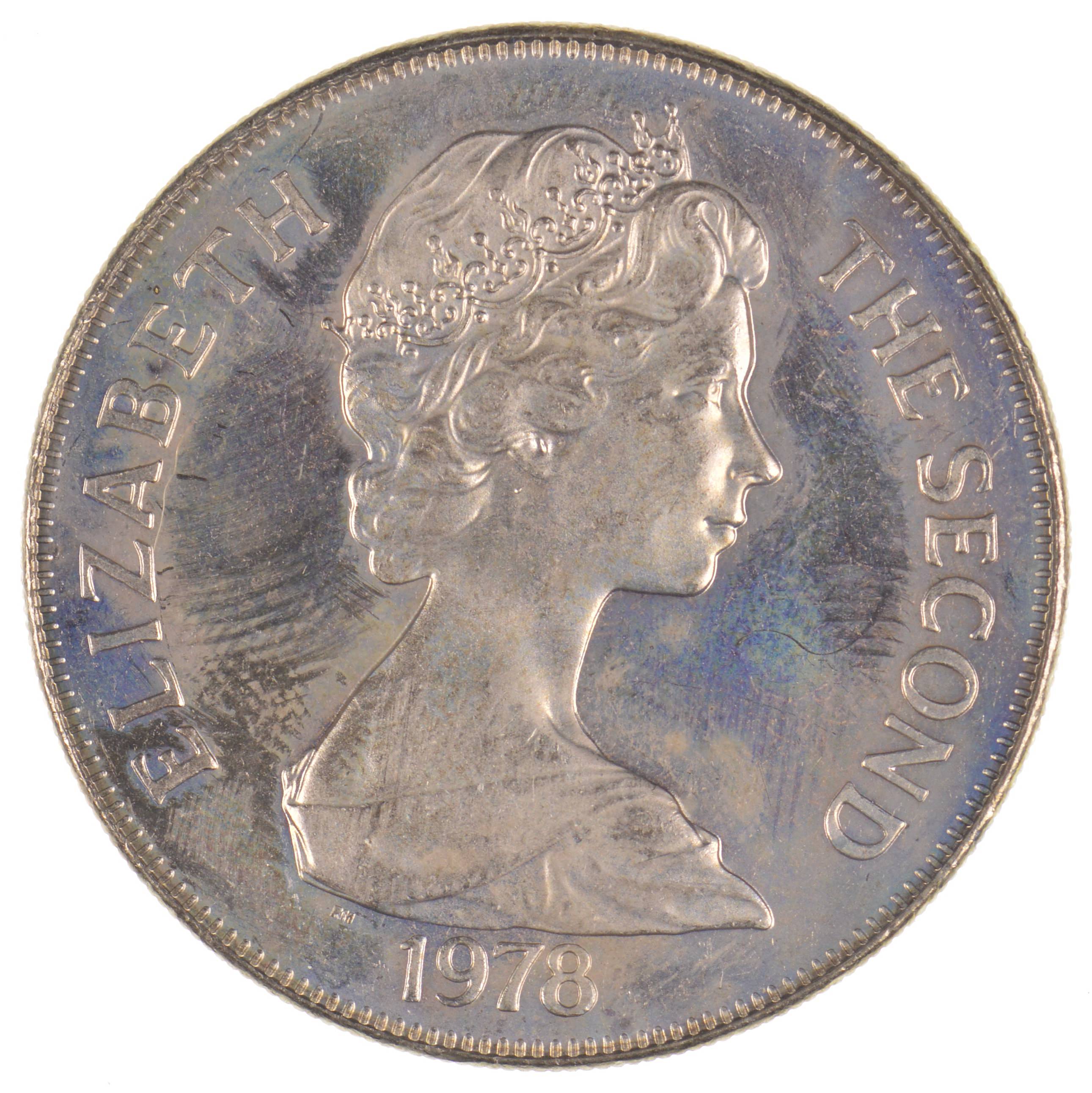 1976 St. Helena 25th Anniv. of Queen Elizabeth II Coronation One Crown ...