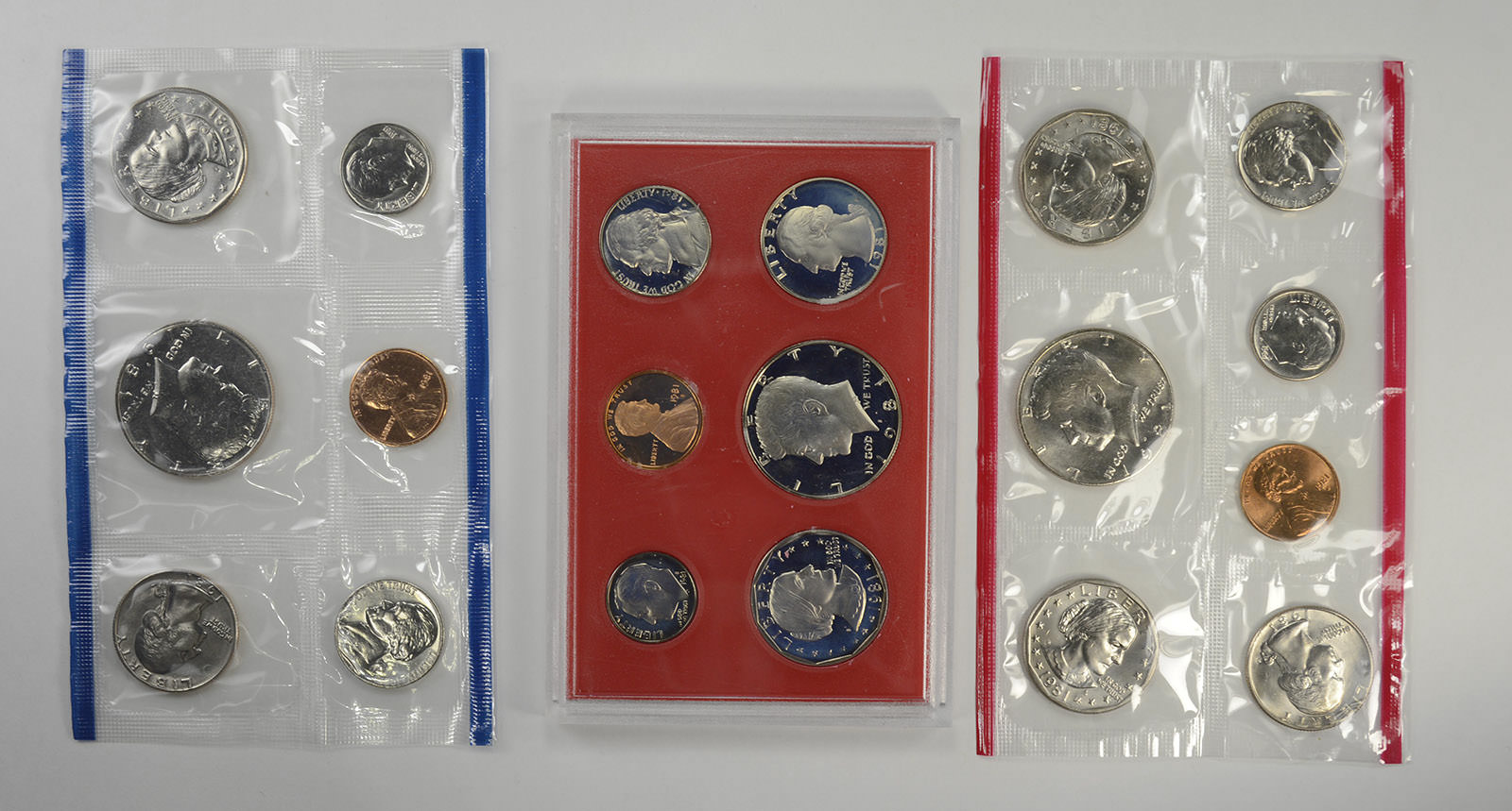 1981 US Proof & Mint Sets - Coin Collection Bundle - 2 Sets - 1 Price ...