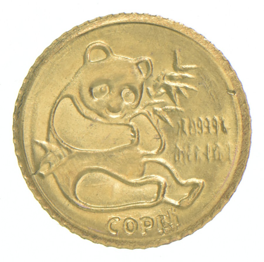 1982 China Panda .0010 8K Gold Marked Copy | Property Room