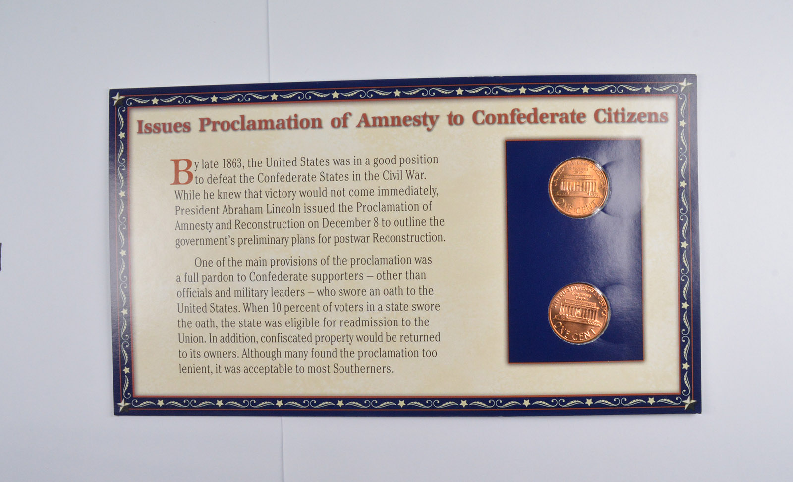 1985 & 1986 Lincoln Memorial Cents With Commemorative Stamp ...