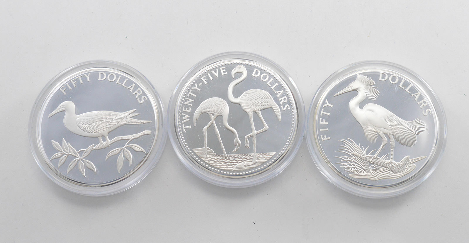 1985 Birds Of The Caribbean Silver Proof 3-Coin Collection - Display ...