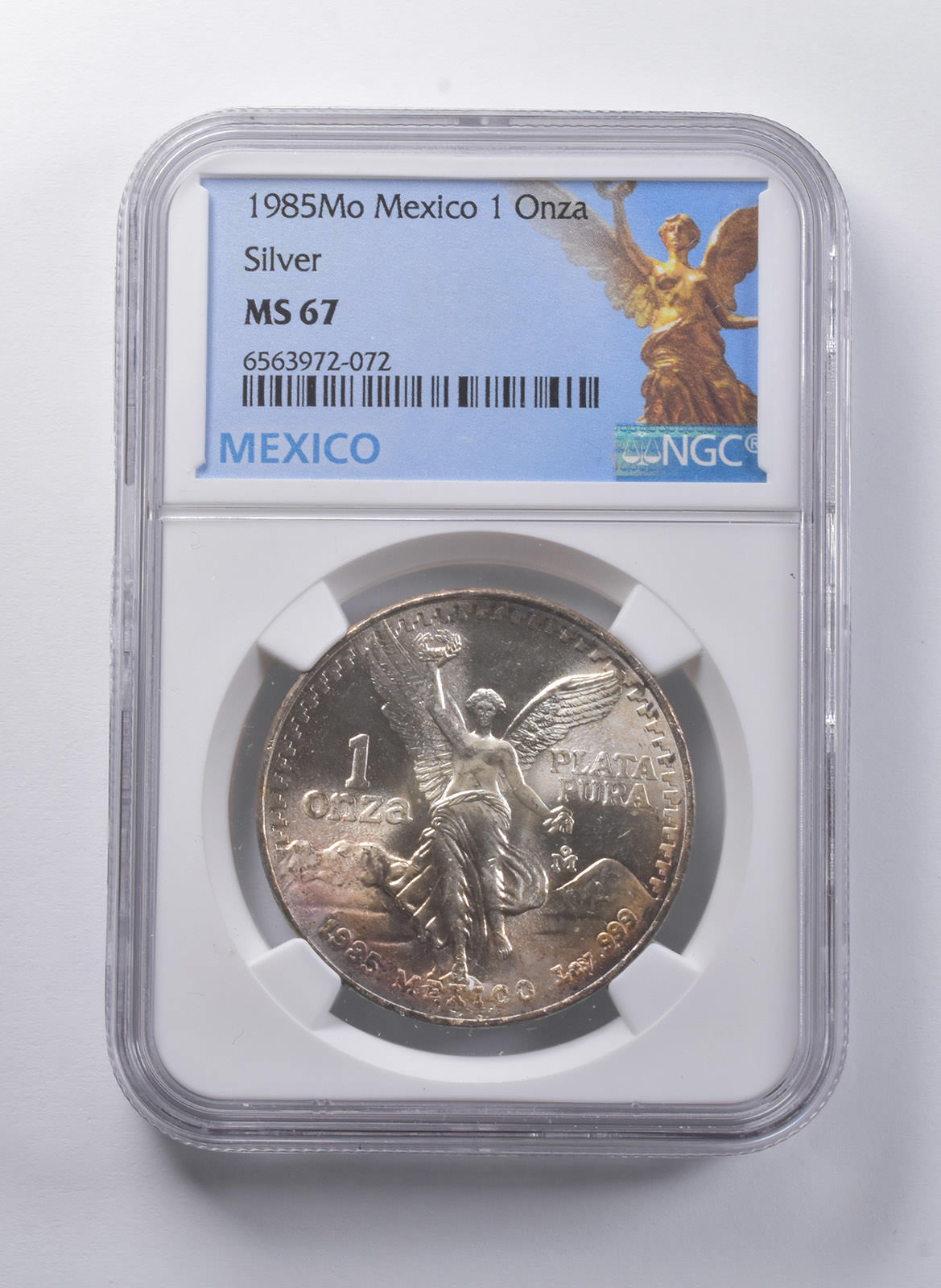 1985 Mexico 1 Silver Onza SILVER NGC MS67 MEXICO Mexican | Property Room