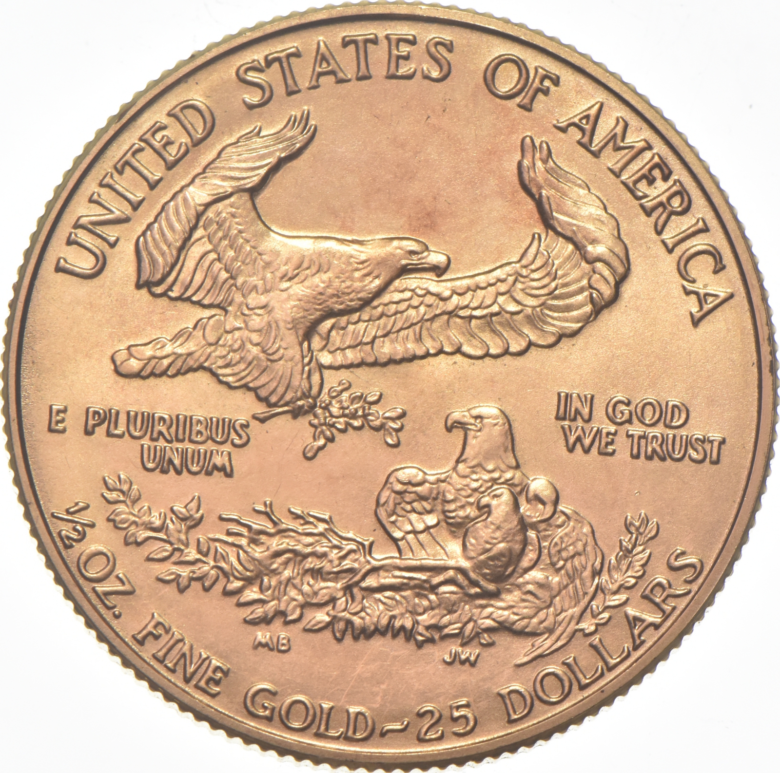 1986 $25 American Gold Eagle - 1/2 Oz. .999 Fine Gold | Property Room