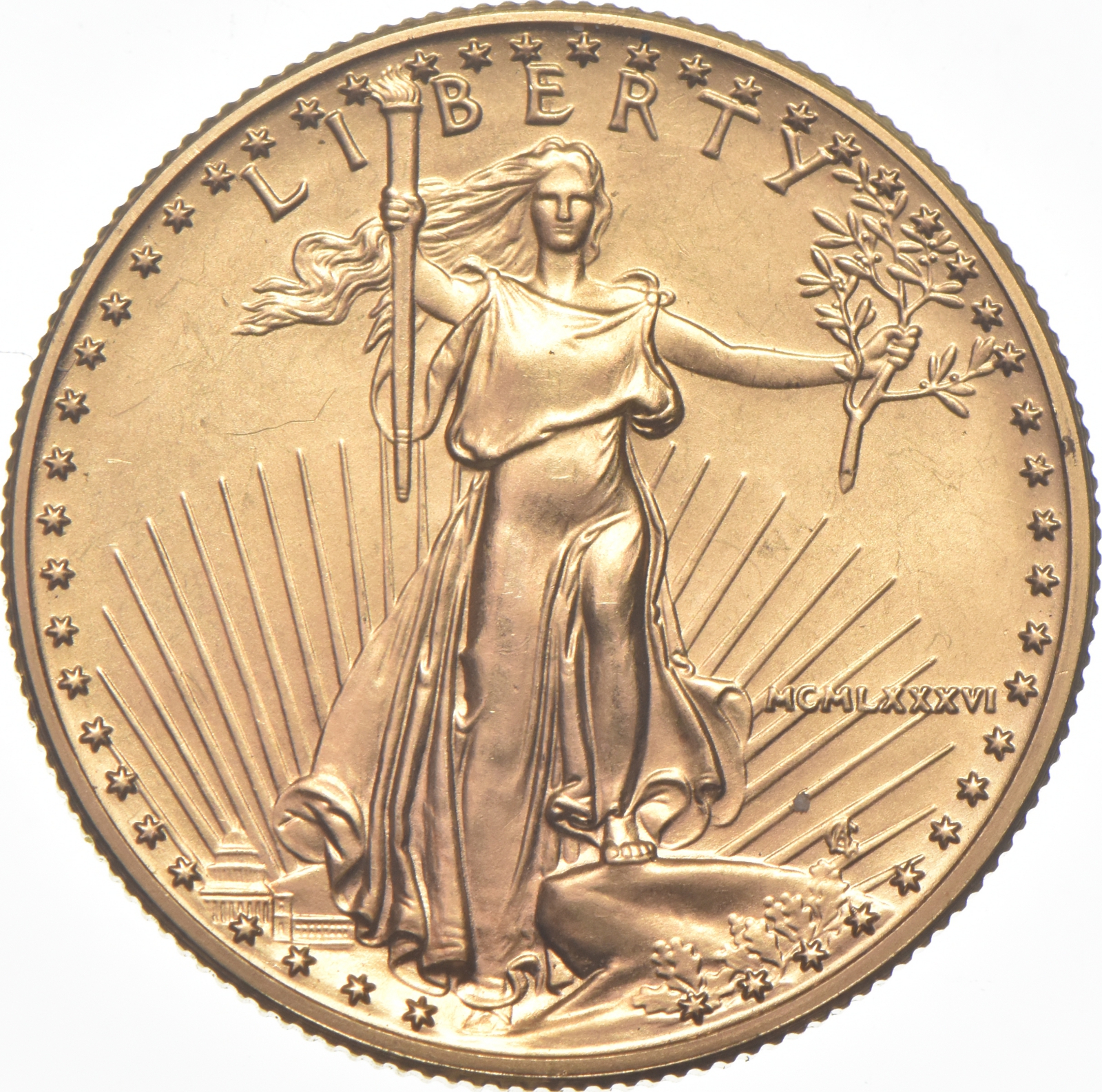 1986 $25 American Gold Eagle - 1/2 Oz. .999 Fine Gold | Property Room