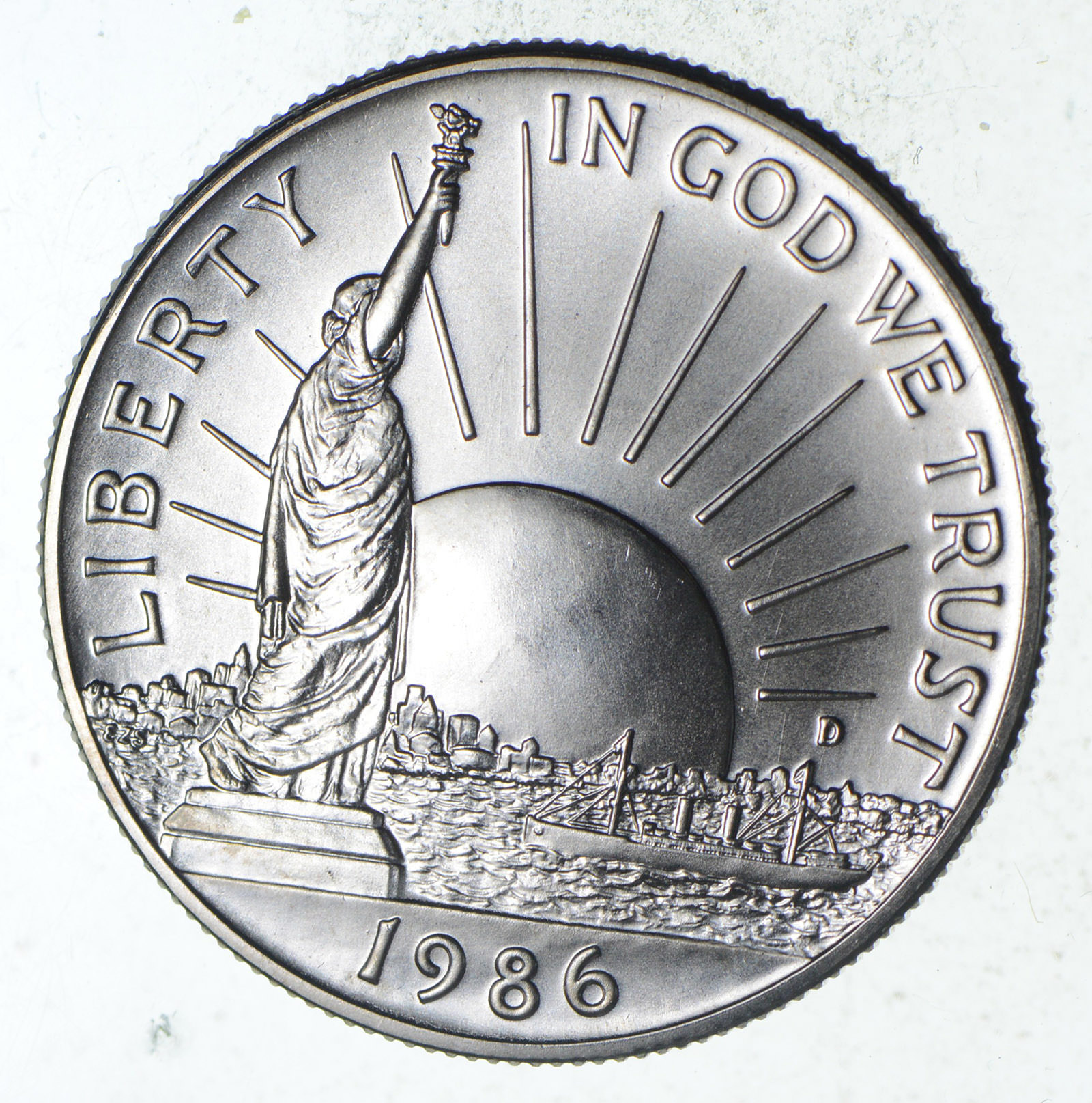 1986 D Unc Statue Of Liberty Centennial United States Mint HALF