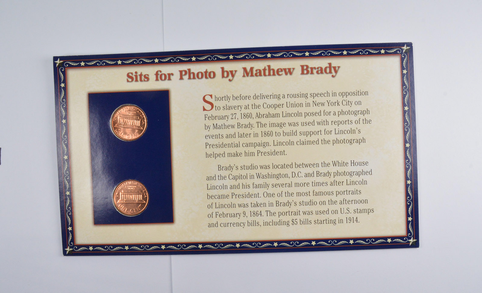 1987 & 1988 Lincoln Memorial Cents With Commemorative Stamp - Mathew ...