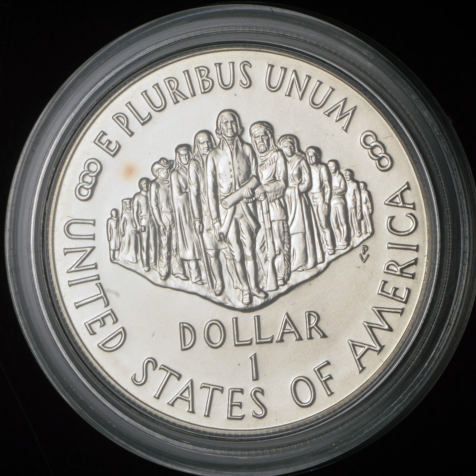 1987-P $1 Constitution Uncirculated US Commemorative Silver Dollar Cap ...