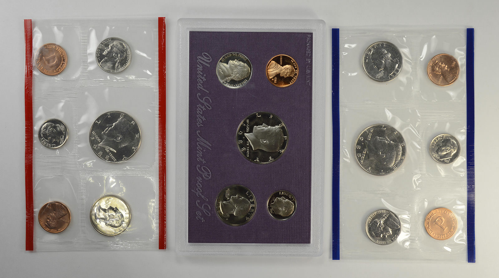 1988 US Proof & Mint Sets - Coin Collection Bundle - 2 Sets - 1 Price ...
