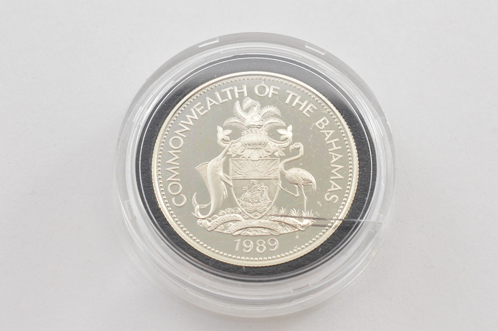 1989 The Bahamas 2 Dollars Silver Proof Coin - Box & COA | Property Room