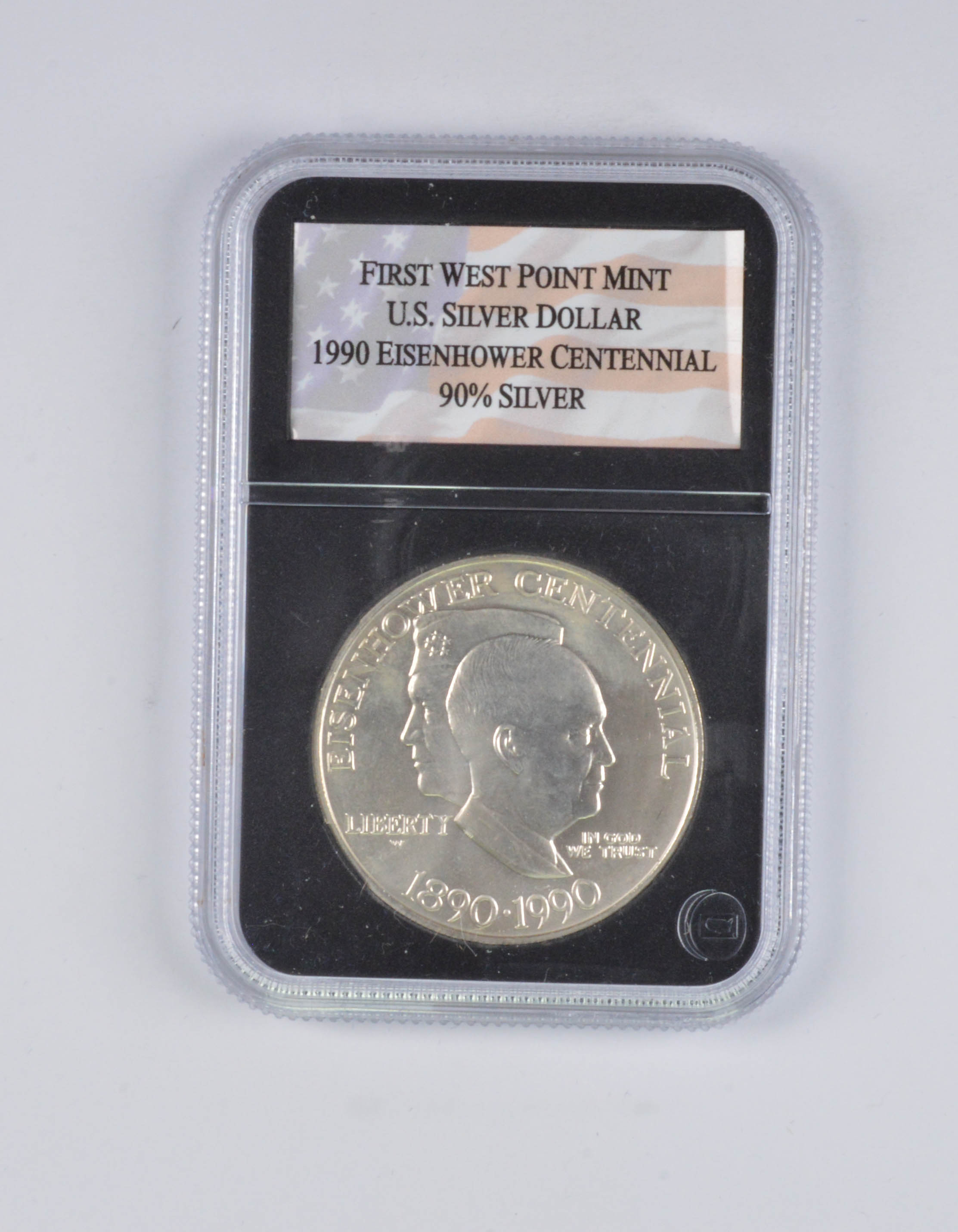 1990 Eisenhower Centennial Commemorative Silver Dollar - Slabbed | Property Room