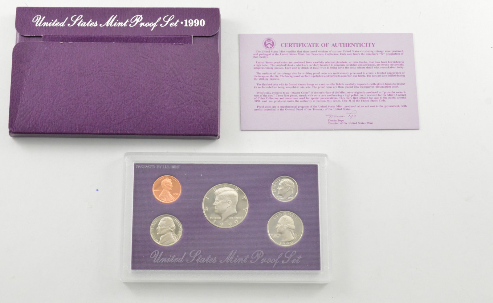 1990 United States Mint Proof Set No S Lincoln Cent | Property Room