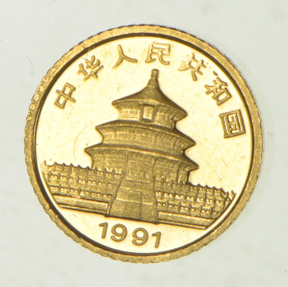 1991 China Panda 3 Yuan Gold Coin - World Coin | Property Room