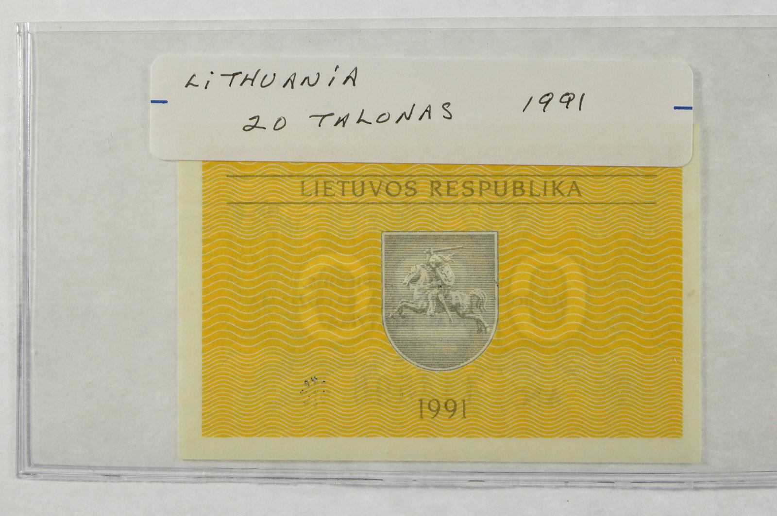 1991 Lithuania 20 Talonas | Property Room