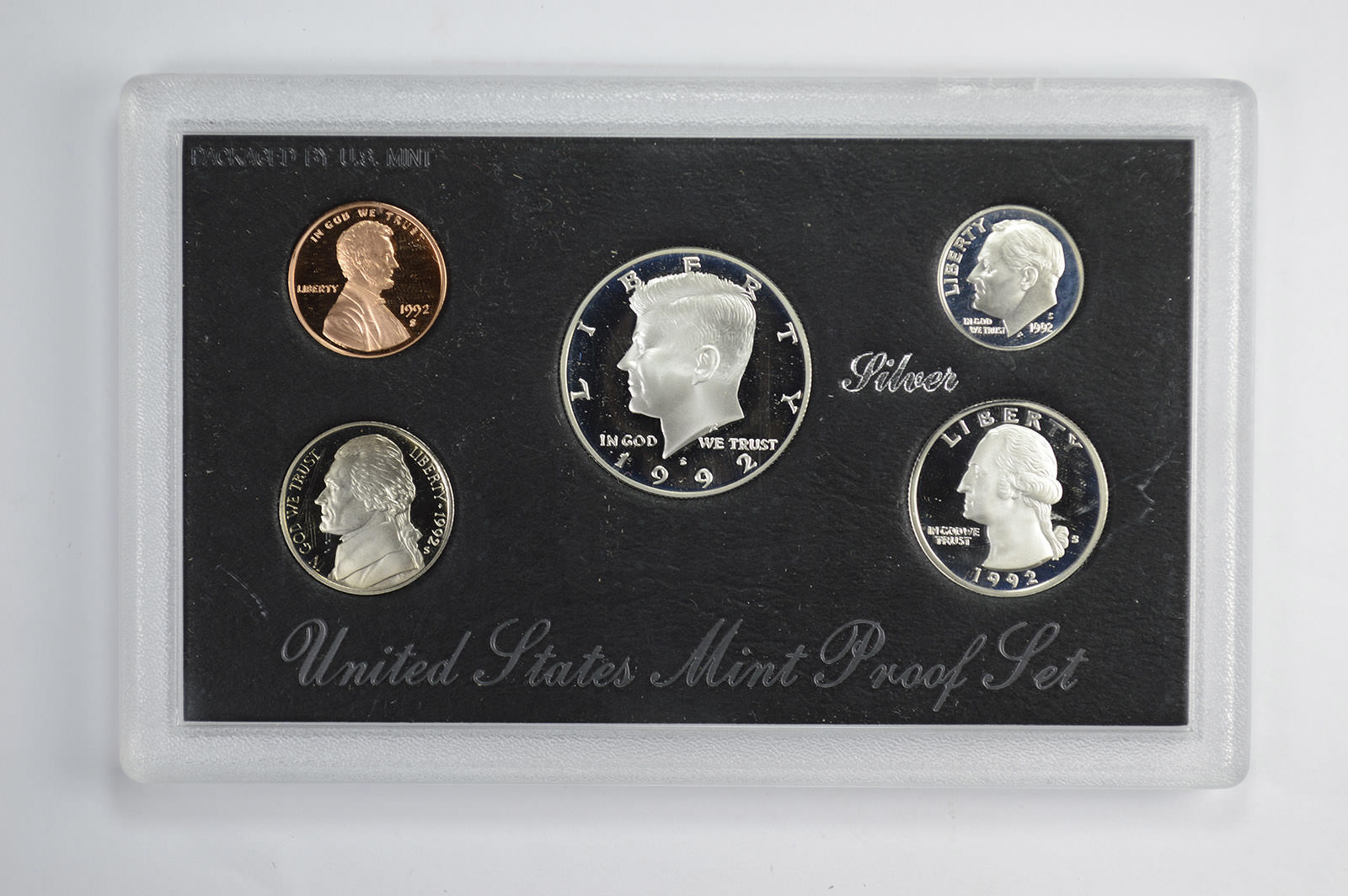 1992-S 90% Silver US Proof Set Collection Lincoln Cent-Kennedy Half Lot ...