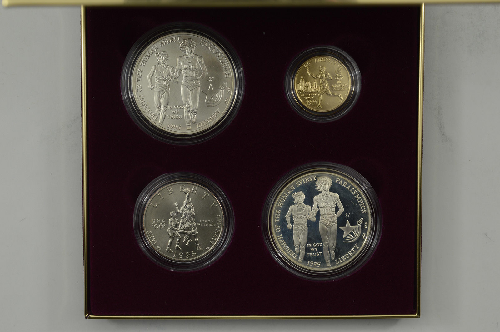 1996 Atlanta Olympic Games 4 Coin Set - GOLD & SILVER - U.S. Mint ...