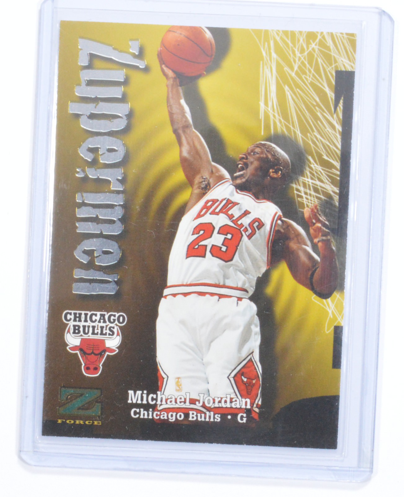 1997-98 Skybox Z-Force Michael Jordan "Zuperman" Insert Card #190 ...