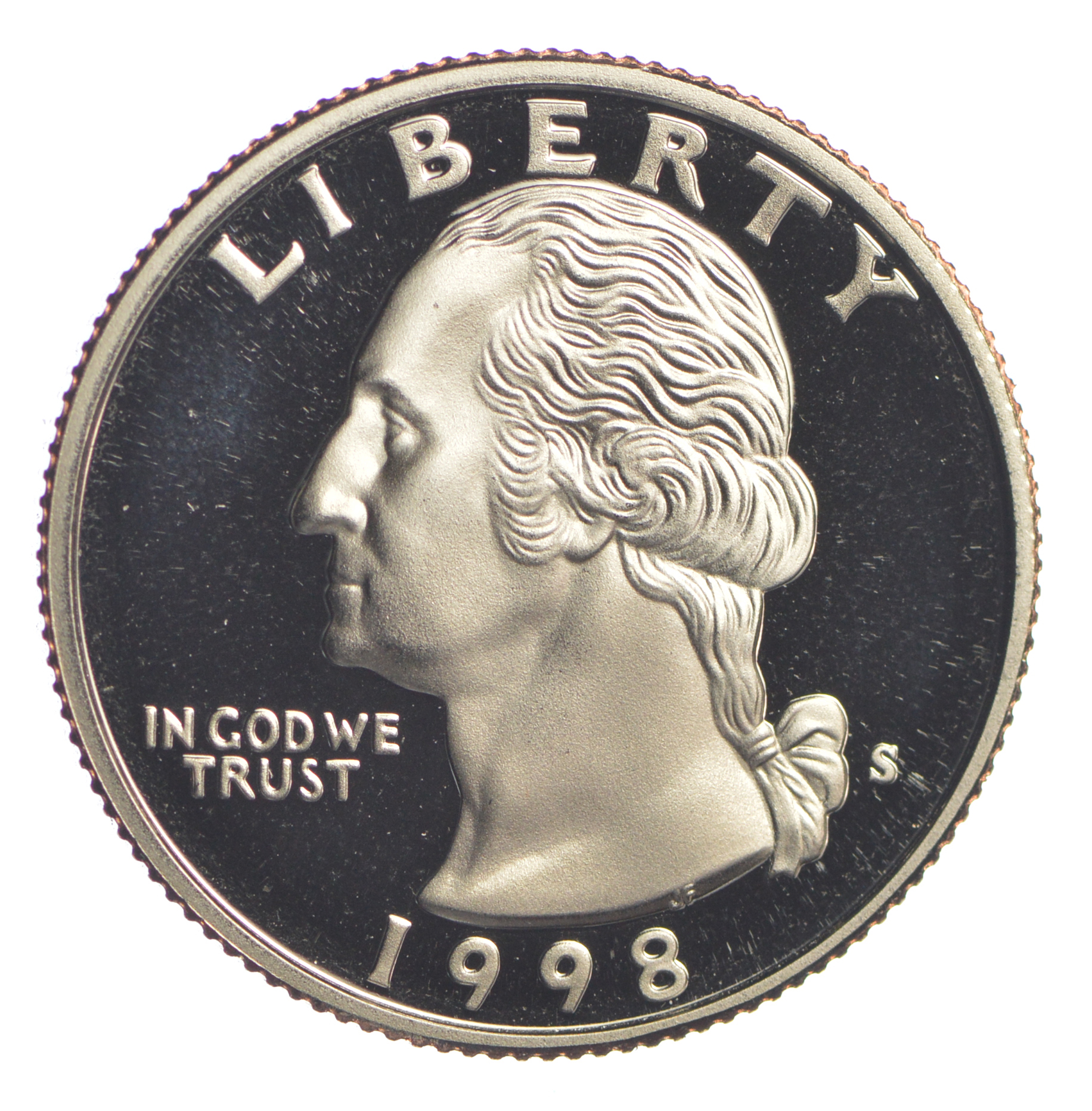 1998-S Proof CAMEO Washington Quarter - San Francisco Minted | Property ...