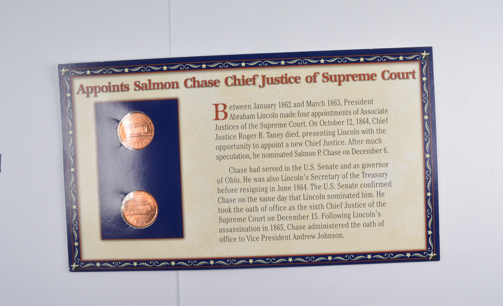 1999 & 2000 Lincoln Memorial Cents With Commemorative Stamp - Chief ...