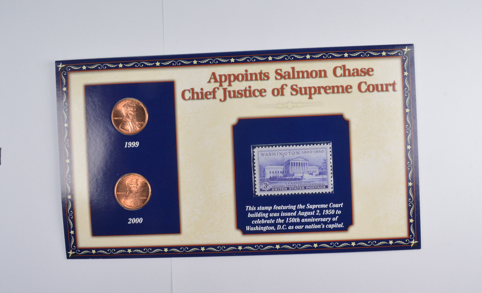 1999 & 2000 Lincoln Memorial Cents With Commemorative Stamp - Chief ...