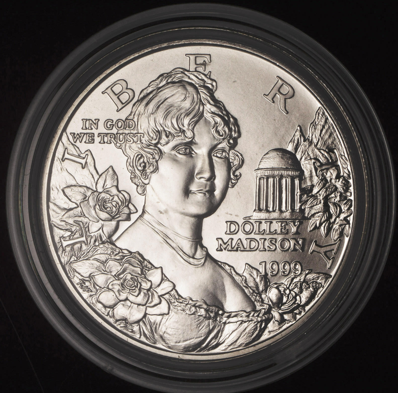 1999-P $1 Dolley Madison PROOF US Commemorative Silver Dollar Cap Only ...