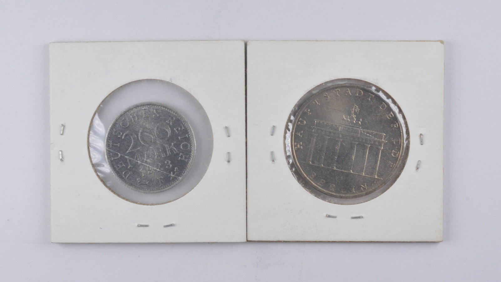 2 Better World Coins 1923-F Germany 200 Mark 1971 Germany 5 Mark ...
