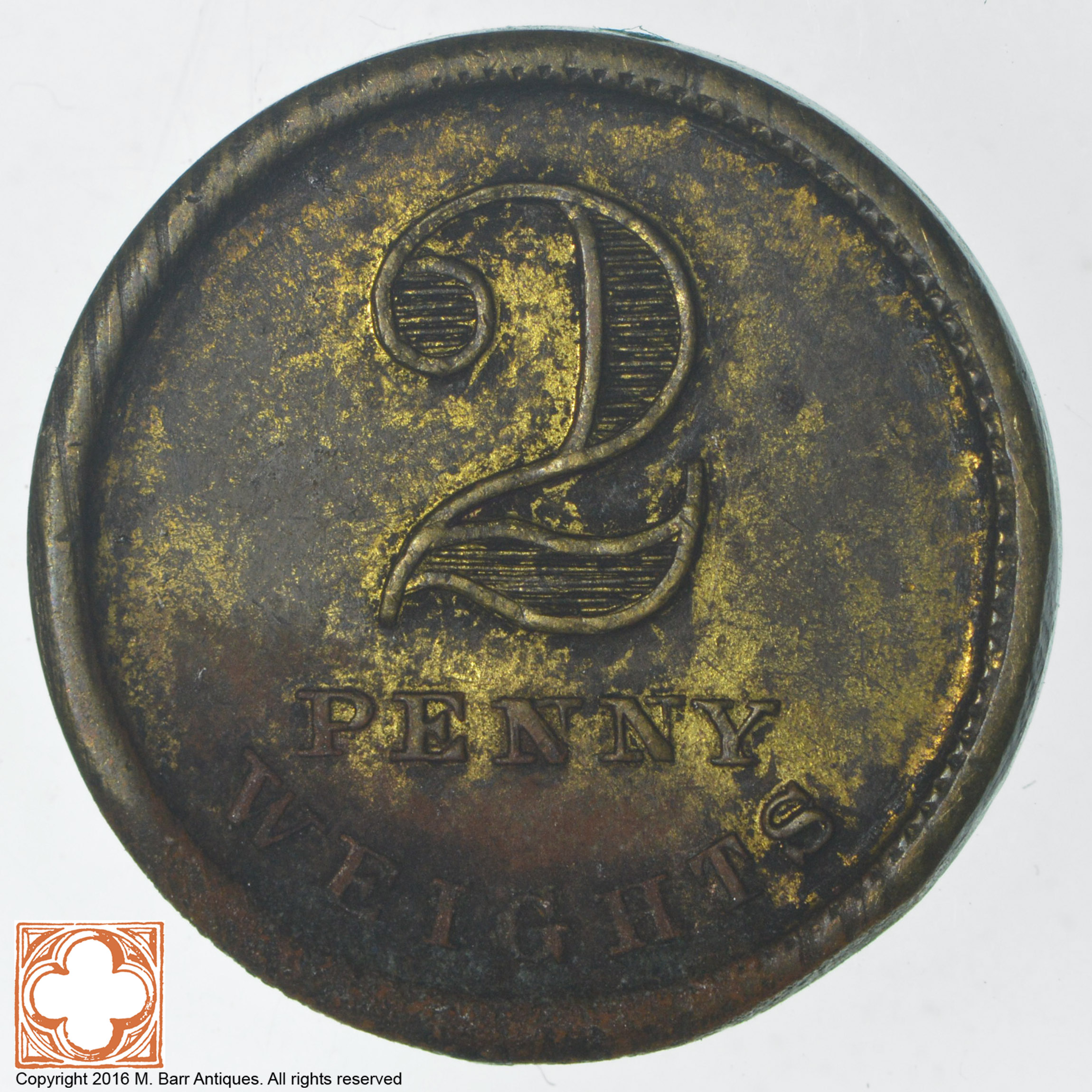 2 D.W.T. - 2 Penny Weights Token | Property Room