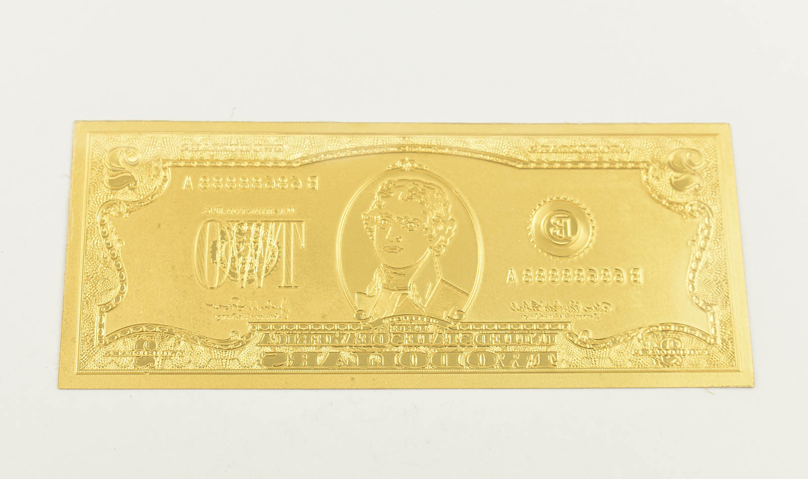 $2 Federal Reserve Note - 22K Gold Bank Note - Rare | Property Room