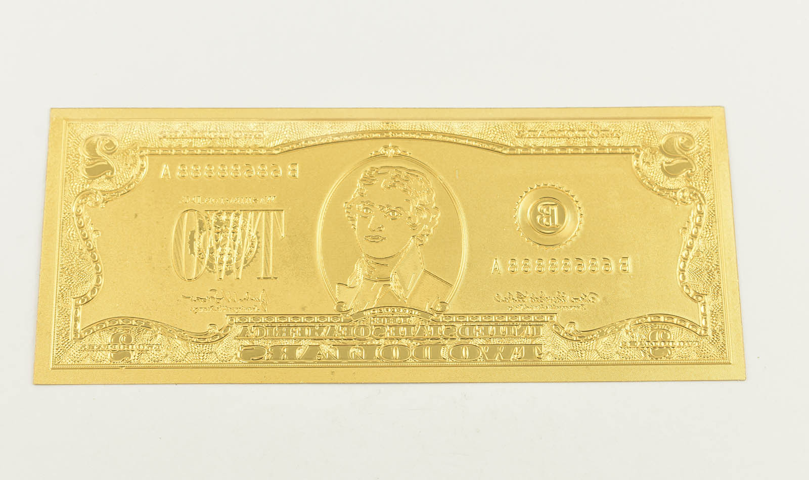 $2 Federal Reserve Note - 22K Gold Bank Note - Rare | Property Room