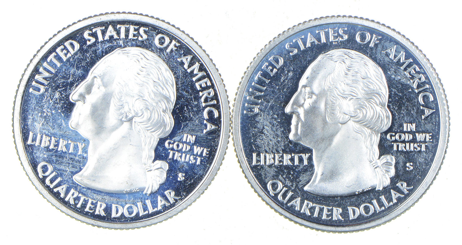 (2) STUNNING 90% SILVER Proof Washington State Quarters - Specially ...