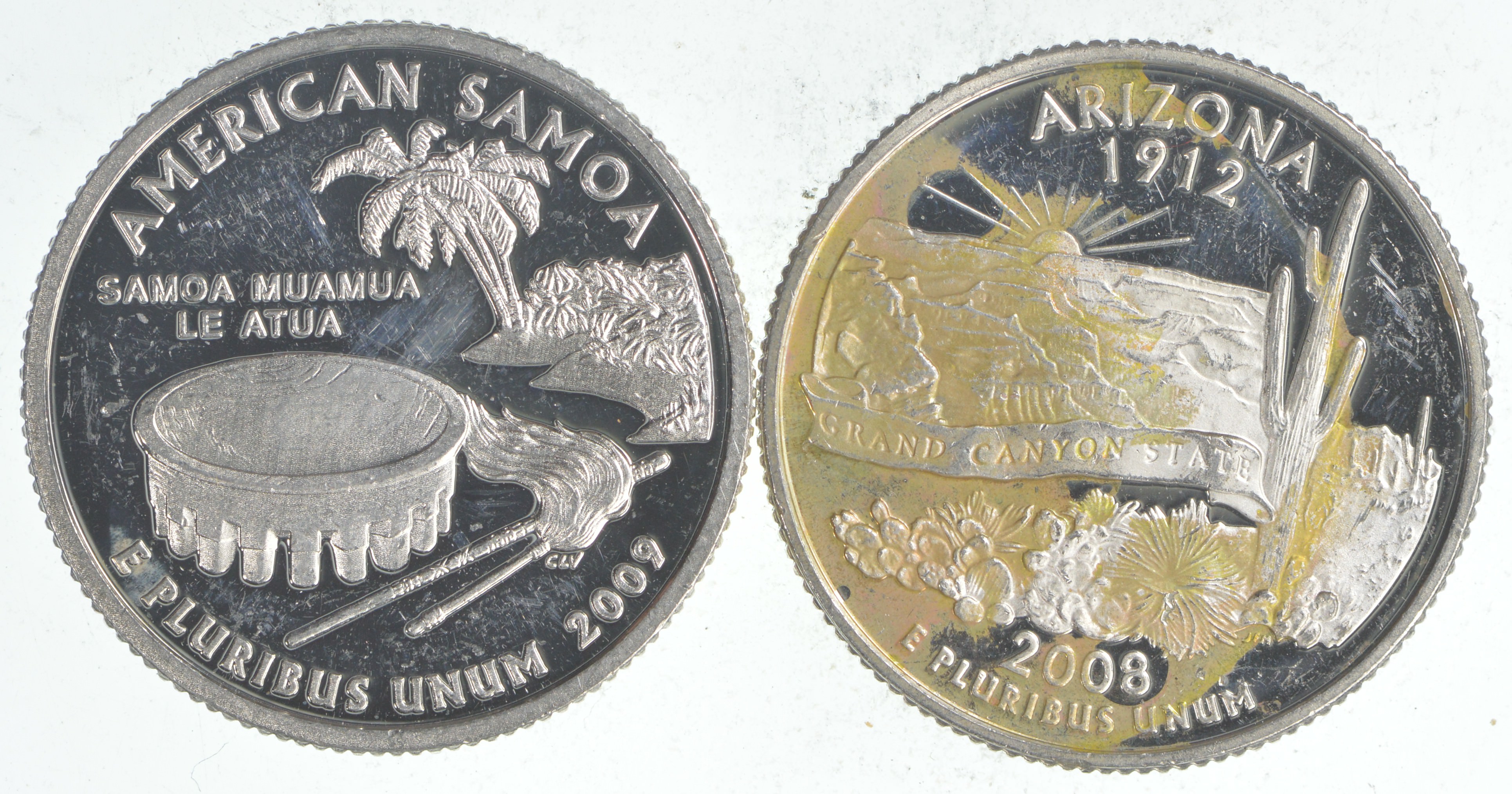 (2) STUNNING 90% SILVER Proof Washington State Quarters - Specially ...