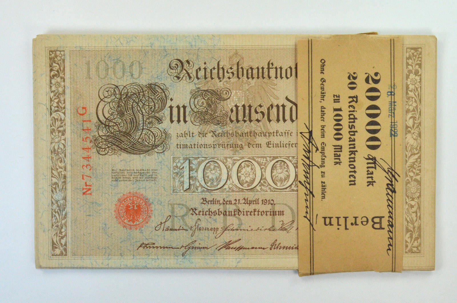 (20) Consecutive 1910 Germany 1,000 Marks Reichsbanknote #44b ...