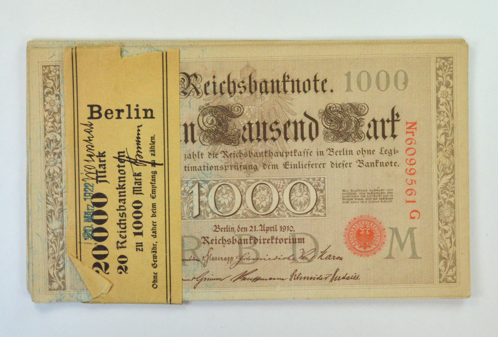 (20) Consecutive 1910 Germany 1,000 Marks Reichsbanknote #44b ...