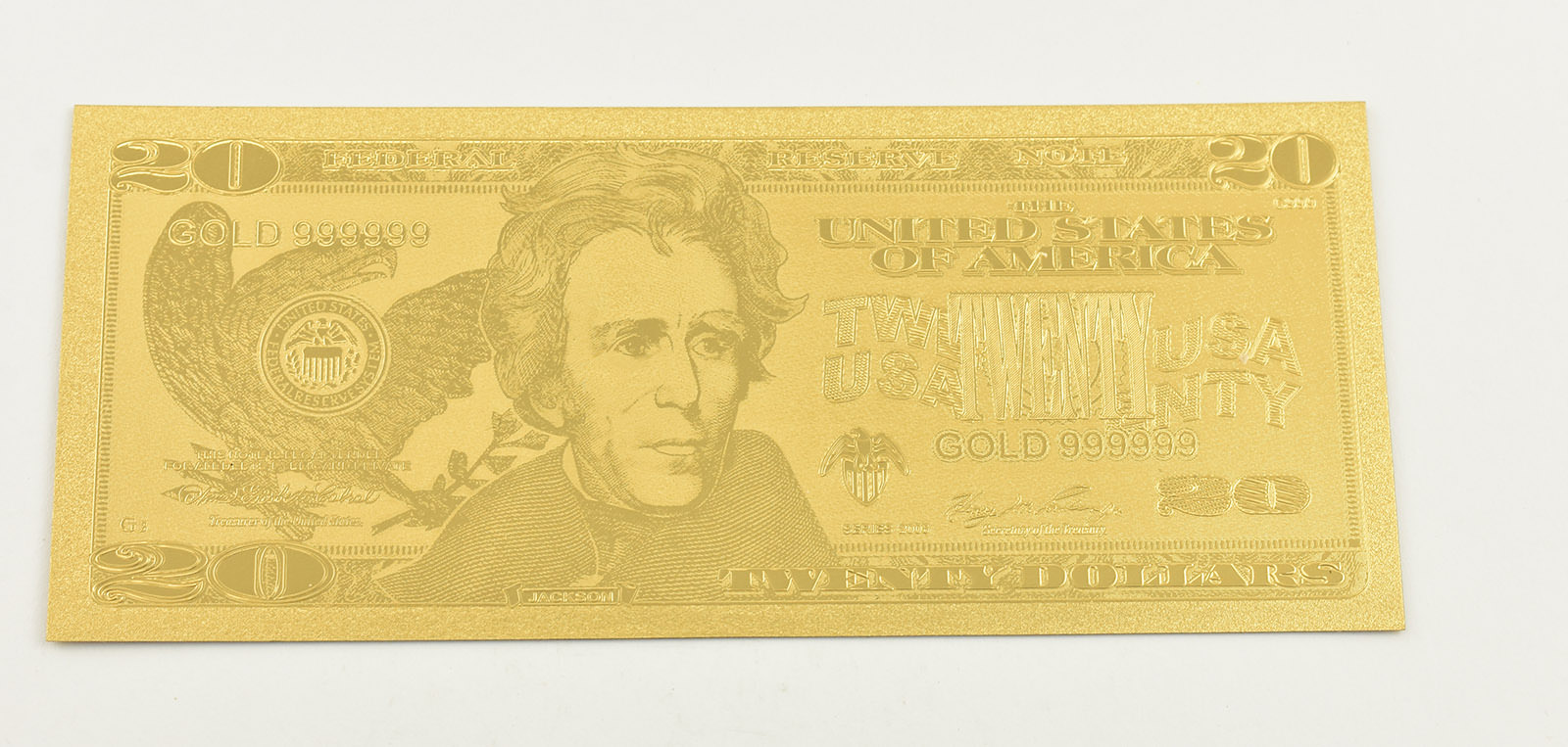 $20 Federal Reserve Note - 24K Gold Bank Note - Rare | Property Room