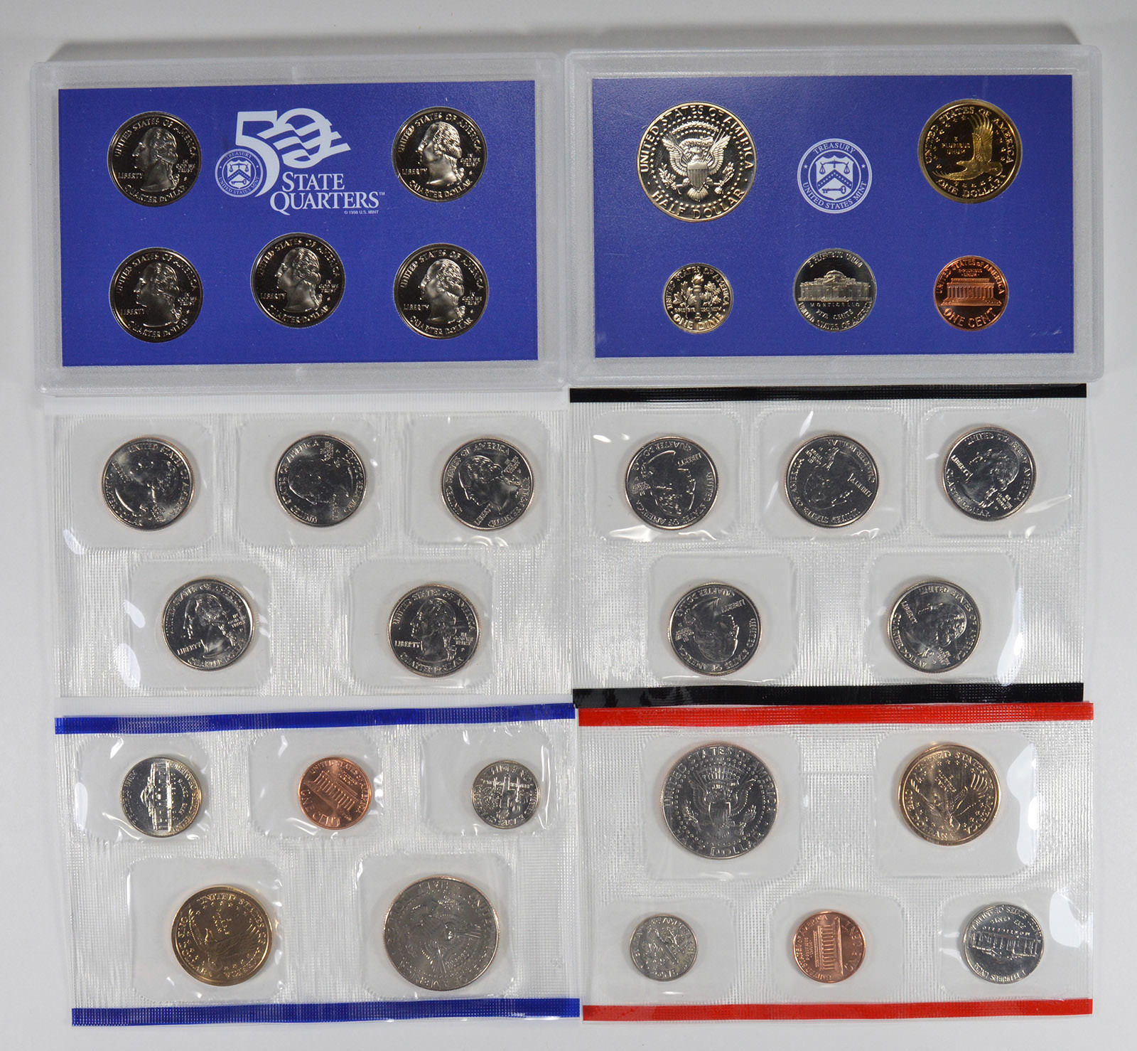 2000 US Proof & Mint Sets - Coin Collection Bundle - 2 Sets - 1 Price ...