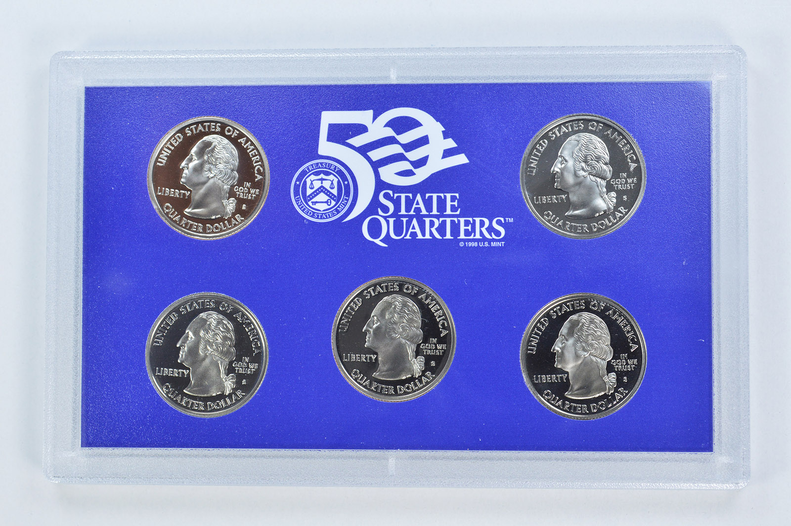 2000-S 5 Coin State Quarter Proof Set w/ Box & COA | Property Room