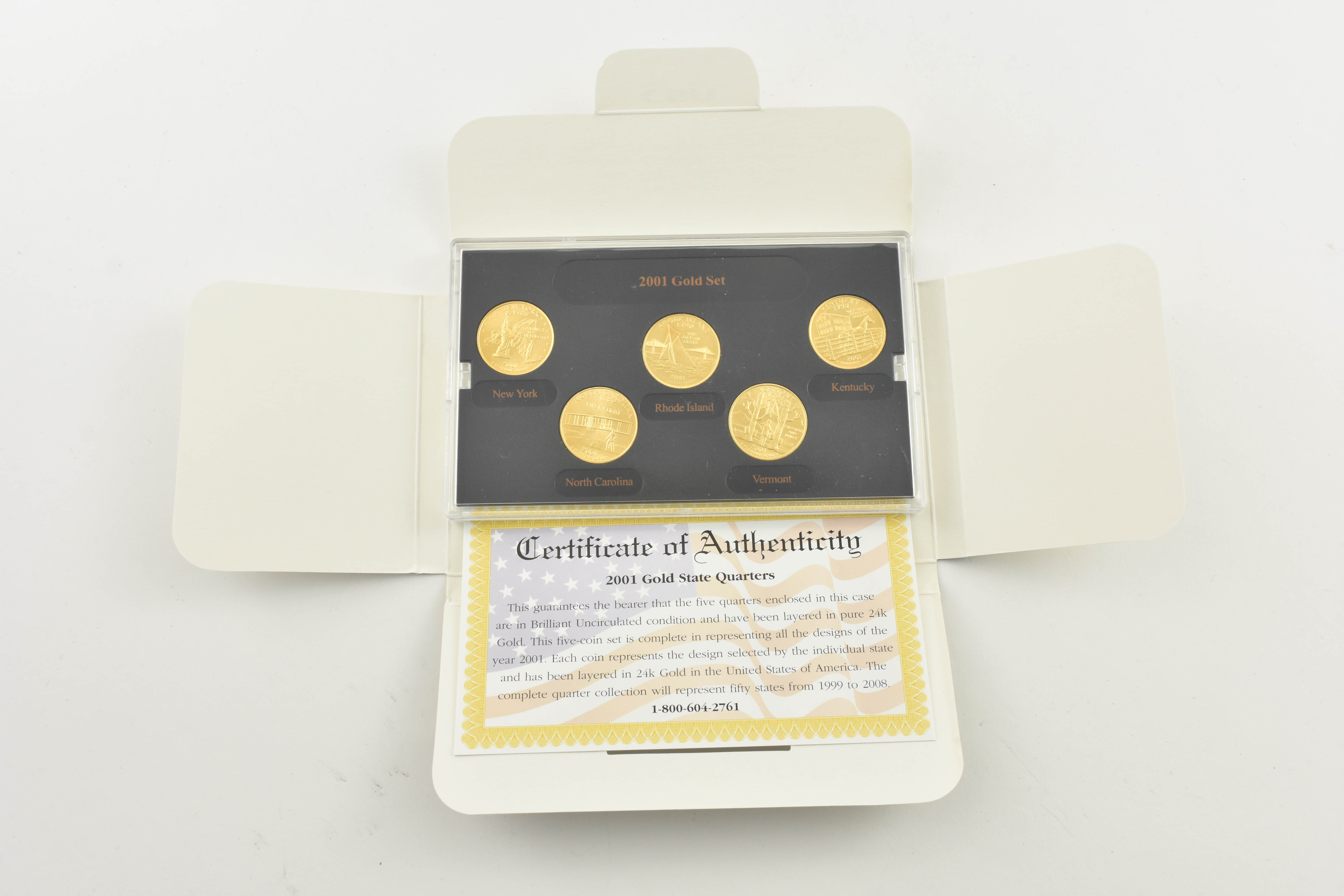 2001 Commemorative Quarters Gold Mint Edition *In Original Packaging ...
