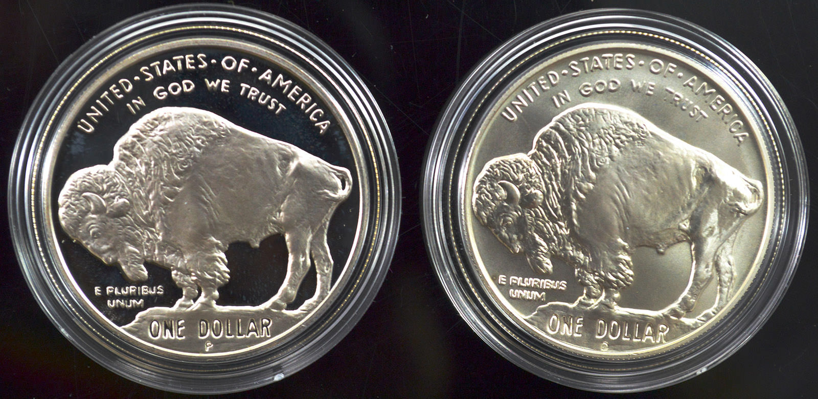 2001-P $1 Buffalo PROOF & Uncirculated US Commemorative Silver Dollar 2 ...