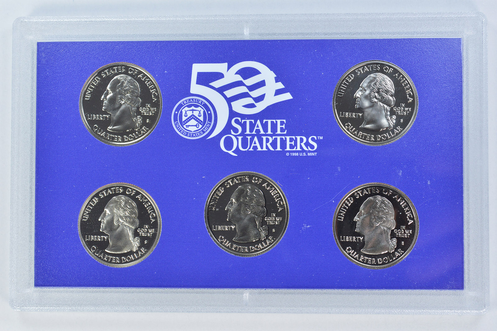 2001-S 5 Coin State Quarter Proof Set w/ Box & COA | Property Room