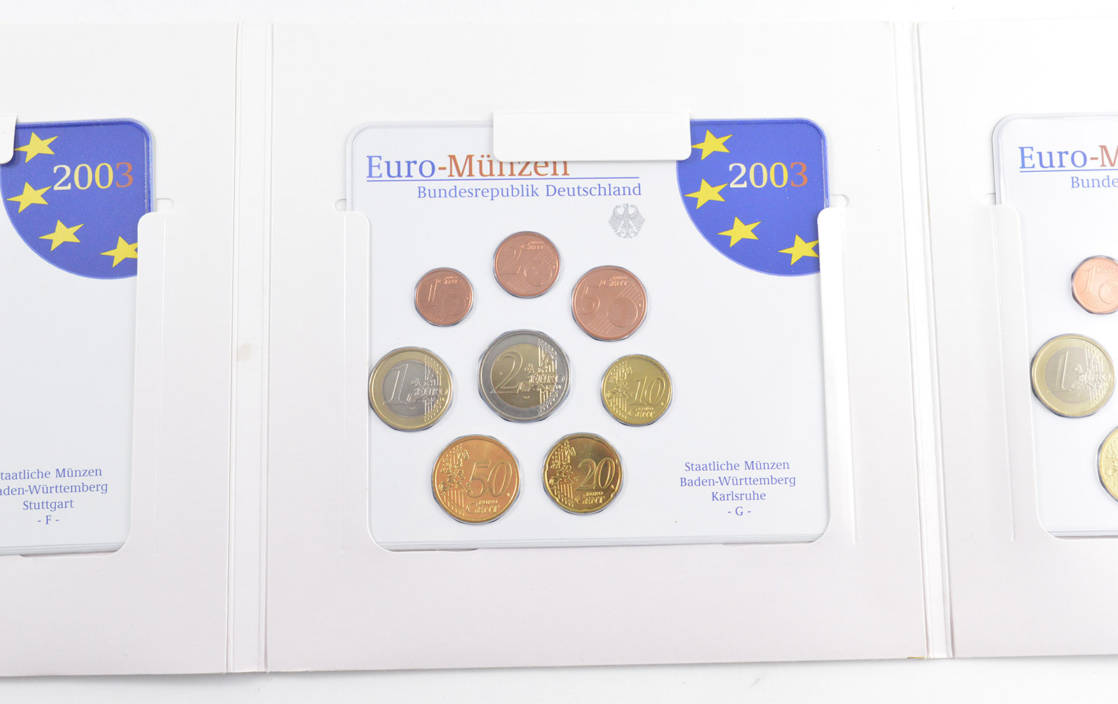 2003 Germany Collection of 5 Euro German Mint Mark Sets - 40 Coins ...
