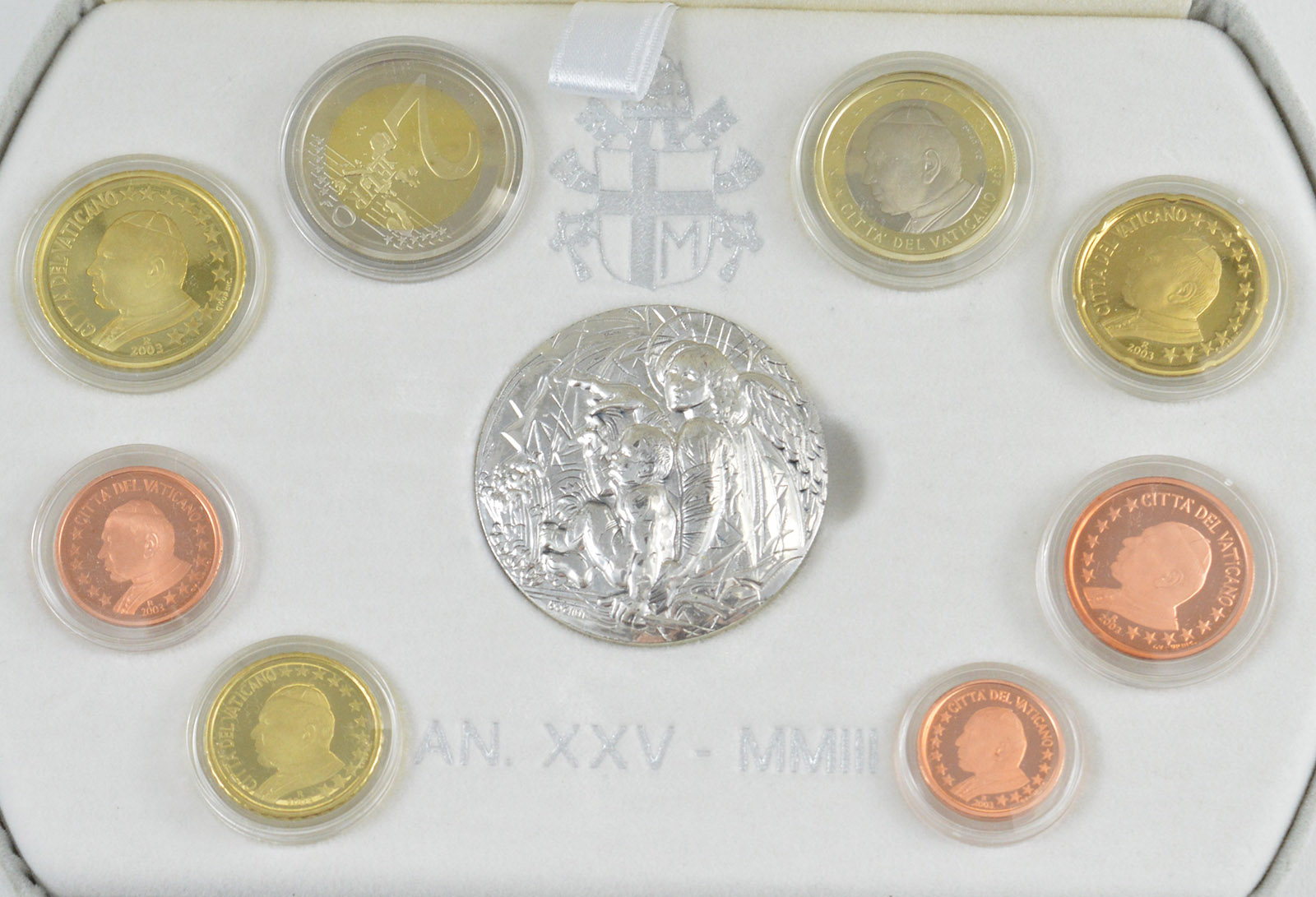 2003 Vatican City Pope Giovanni Paolo II 8 Coin Commemorative Box Set ...